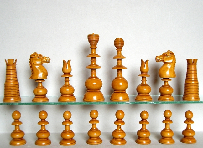 Antique English Chess Set, circa 1860