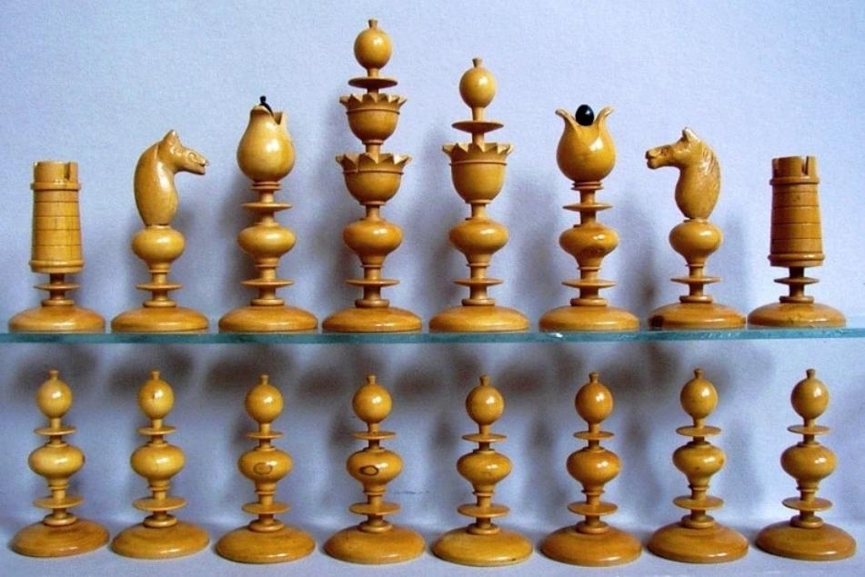 Austrian Biedermeier Chess Set